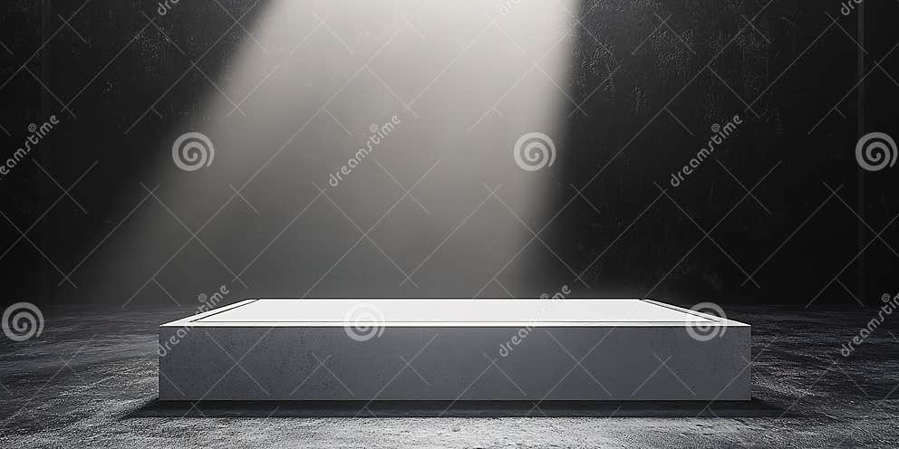 Spotlight Illuminates a Minimalist Platform in an Industrial Space ...