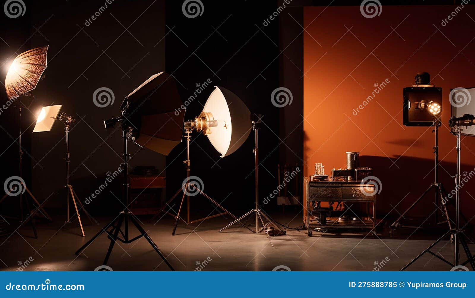 Spotlight Illuminates Modern Stage for Theatrical Performance Generated ...