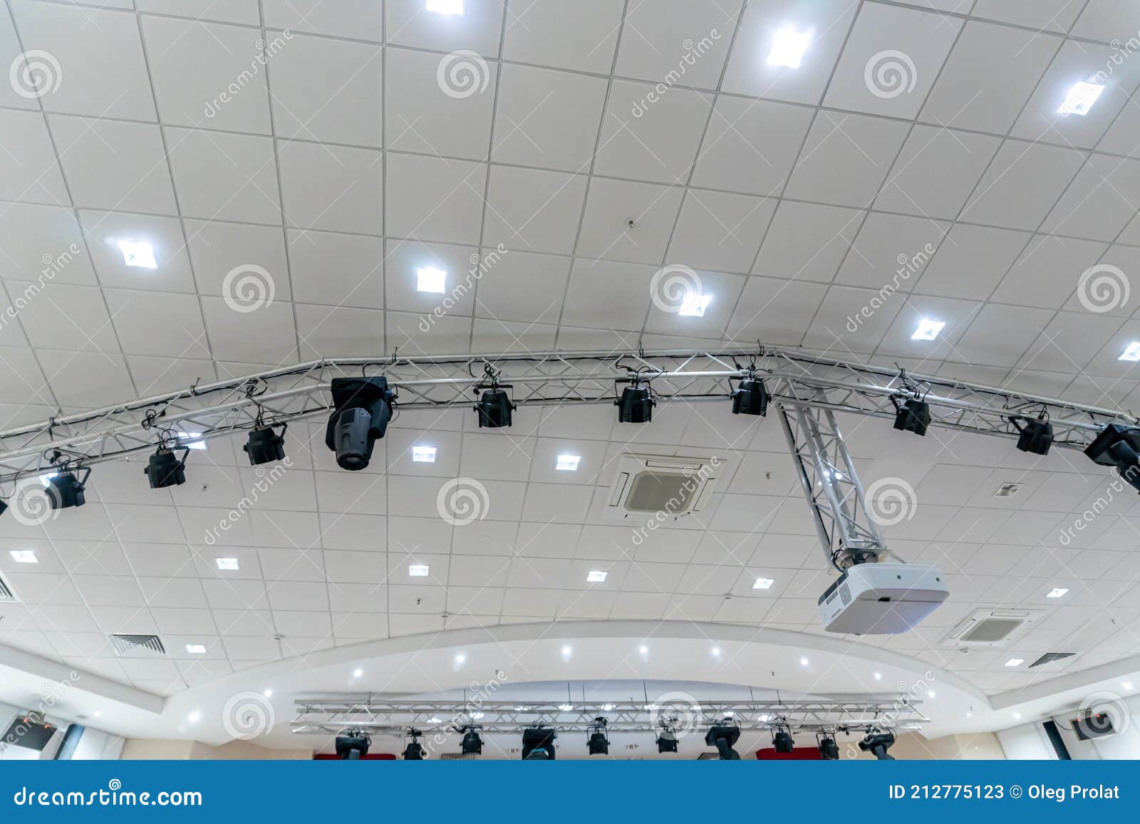 Spotlight Installed on the Ceiling of the Event Space Stock Image ...