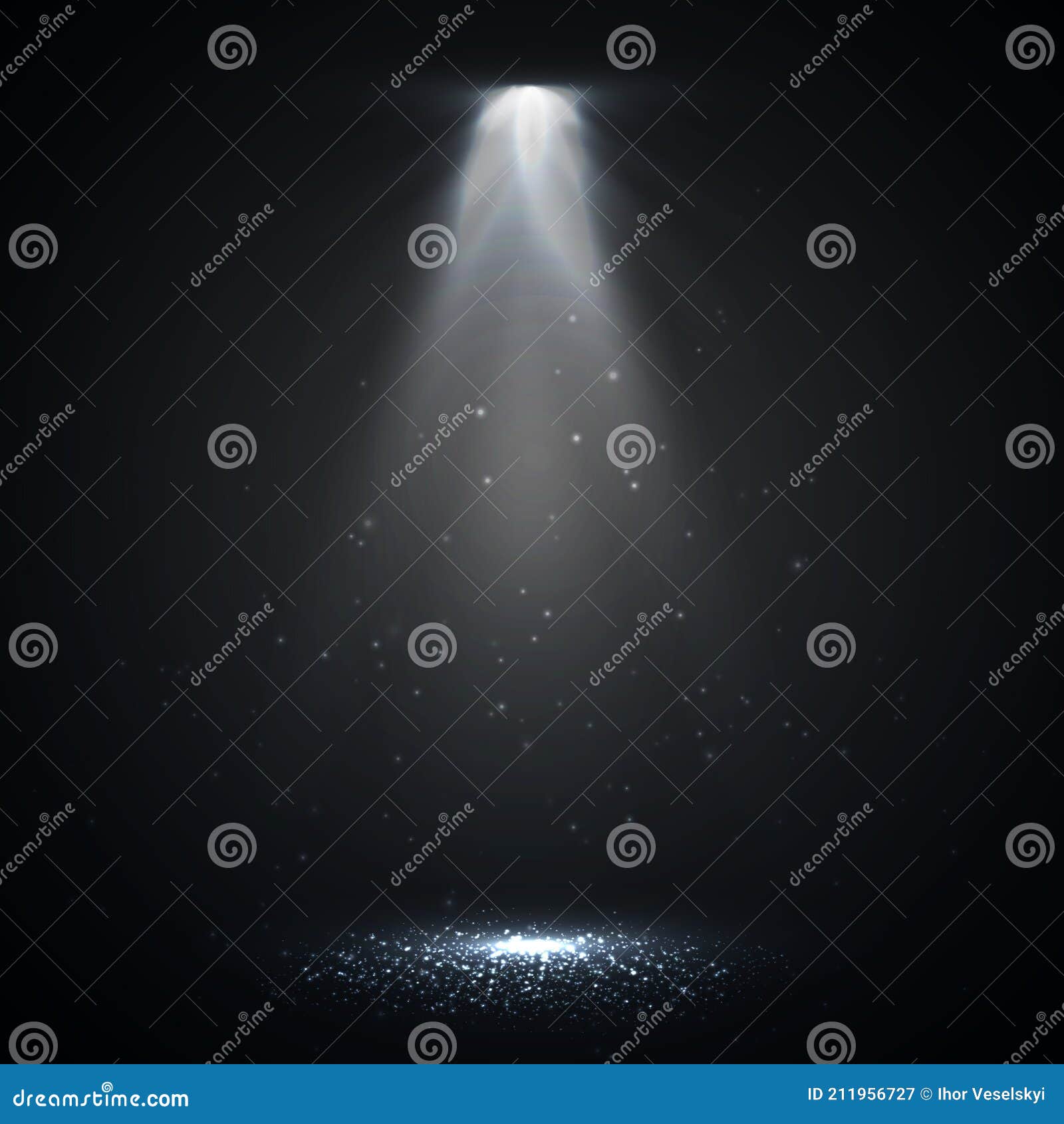 Spotlight Isolated. Vector Glowing Light Effect with Rays Stock Vector ...