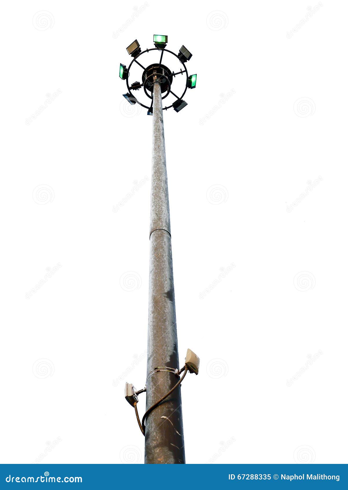 Spotlight Lamp Post Isolated Stock Image - Image of icon, city: 67288335