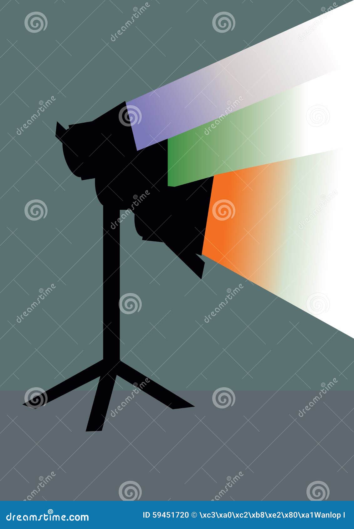 Spotlight stock vector. Illustration of colors, beam - 59451720