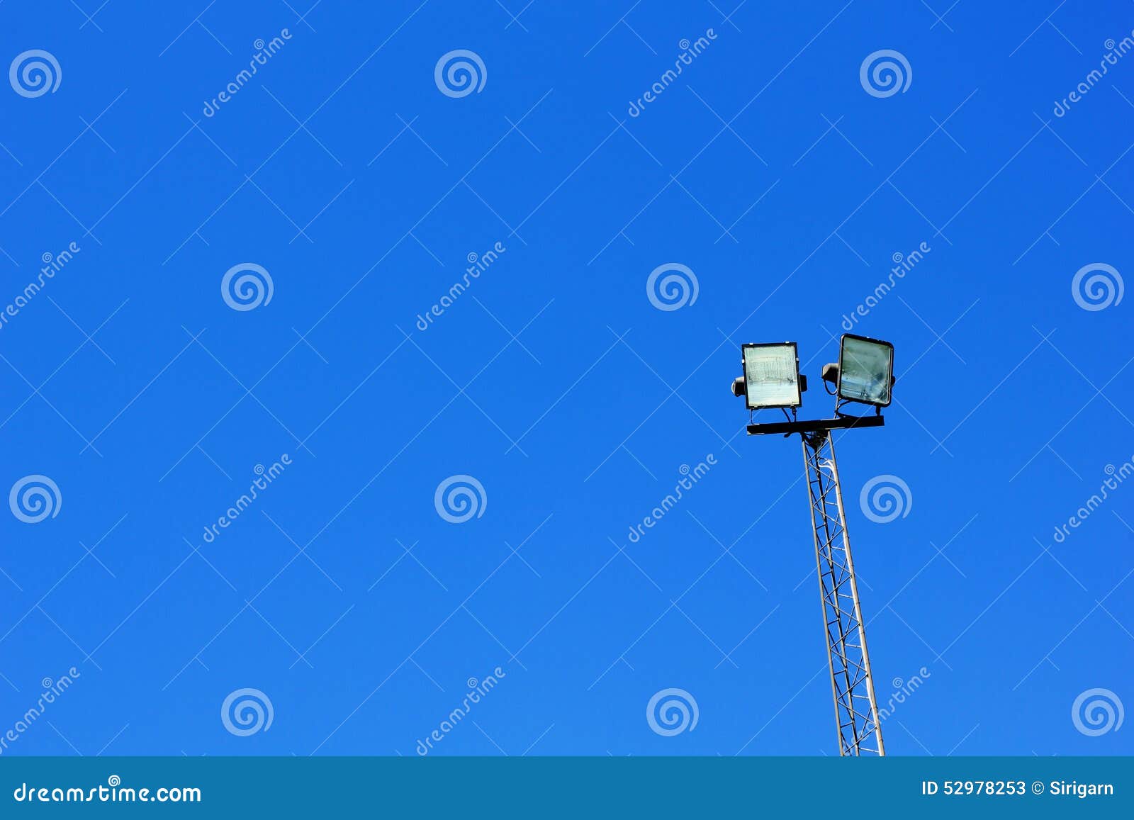 Spotlight Light with Blue Sky Stock Image - Image of light, cloud: 52978253