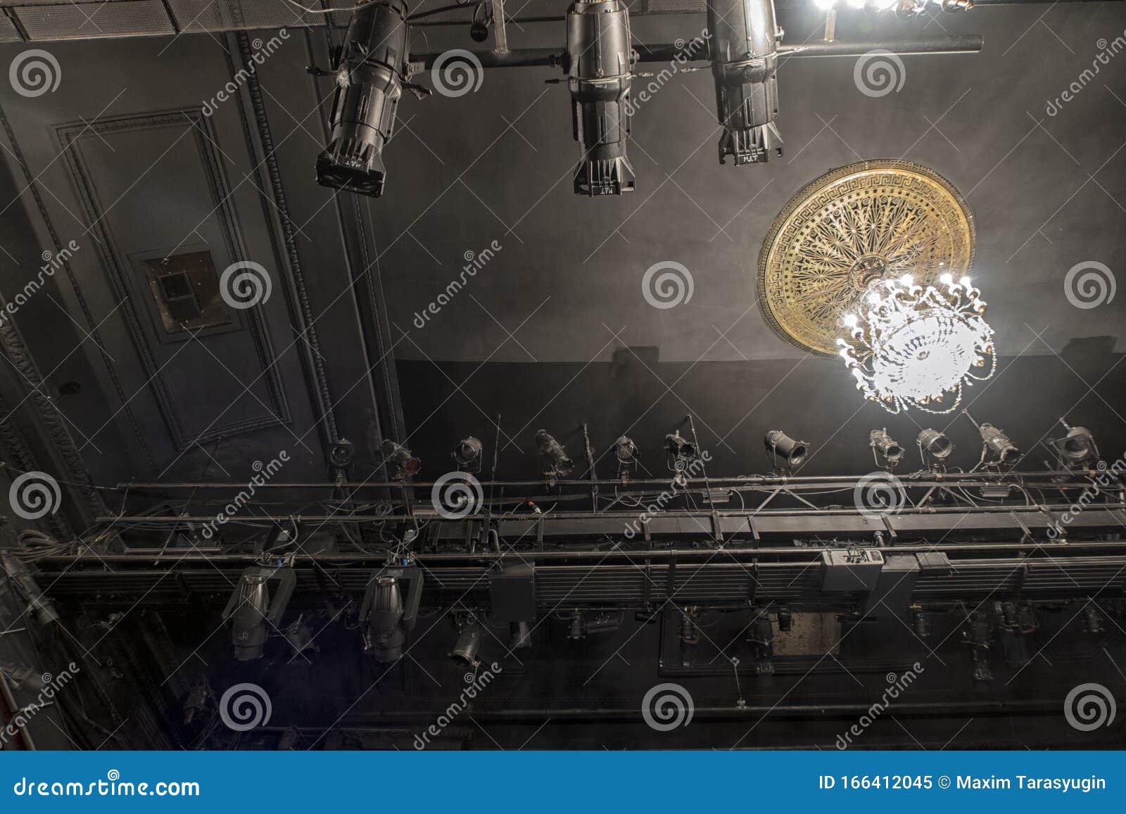 Technical Lights that the Stage at Theater. Stock Image - Image of ...