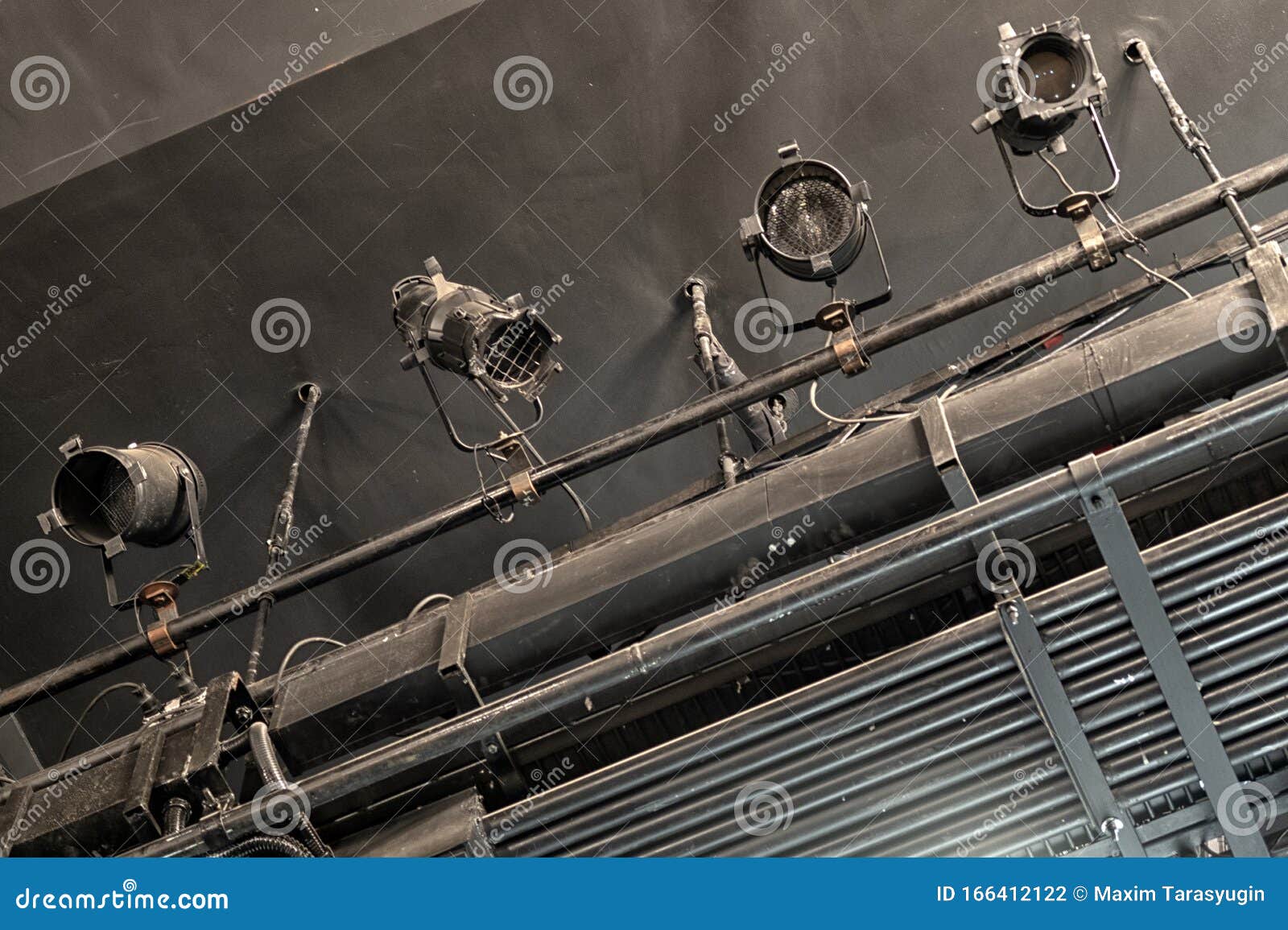 Technical Lights that the Stage at Theater. Stock Photo - Image of ...