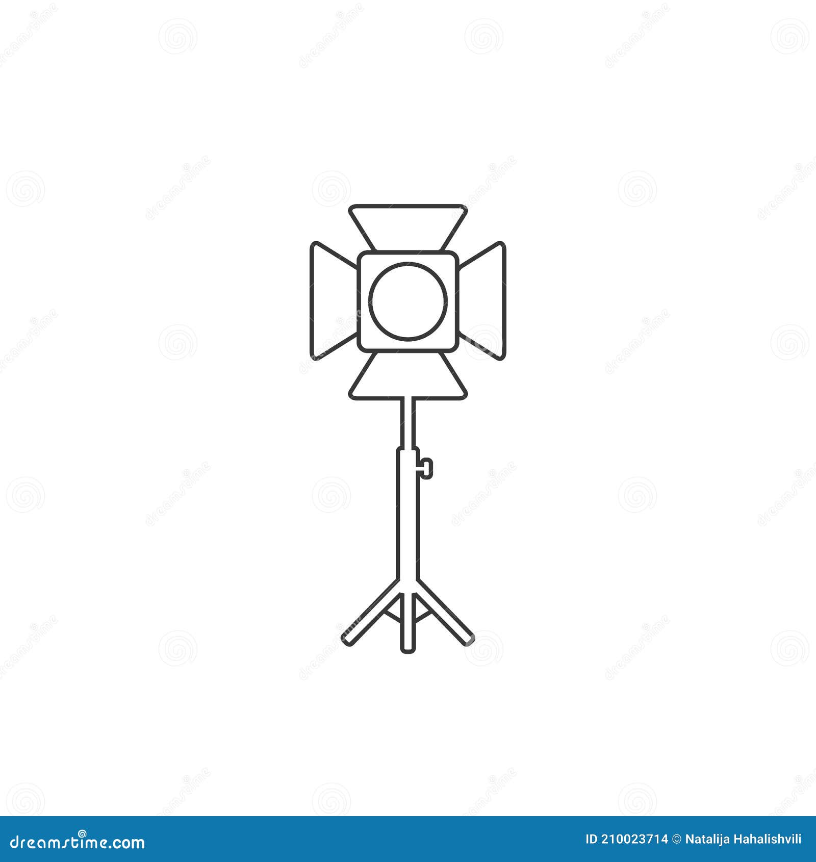 Spotlight Logo or Line Icon Vector Black Studio Light Symbol Stock ...