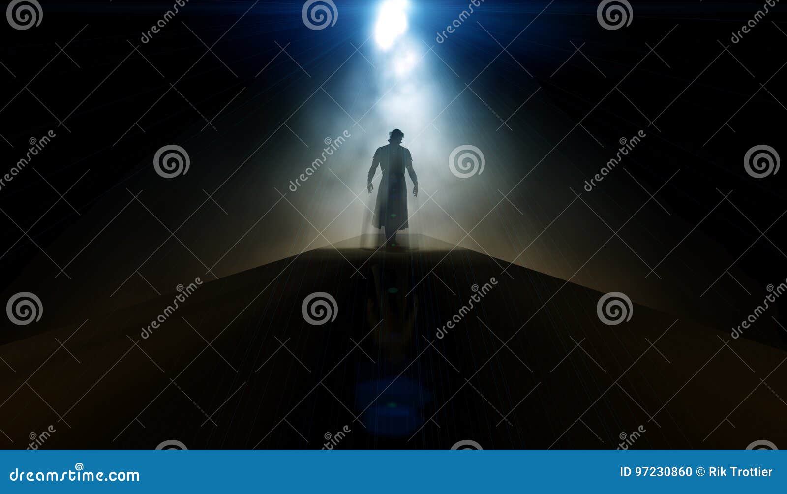 Spotlight on man stock illustration. Illustration of backlight - 97230860