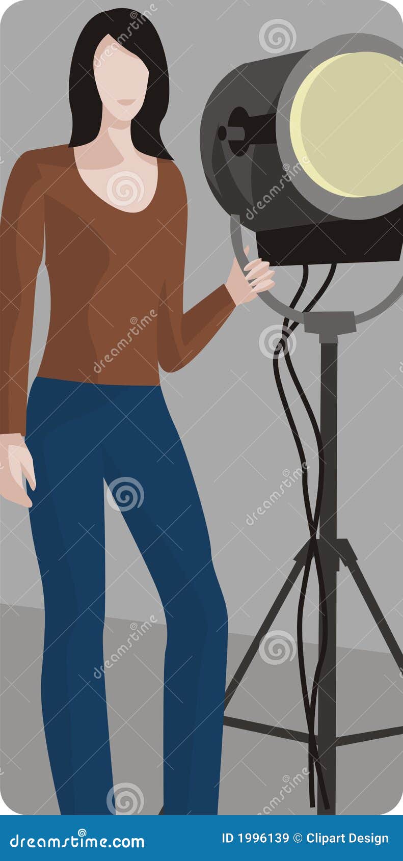 Spotlight Operator Illustration Stock Vector - Illustration of ...