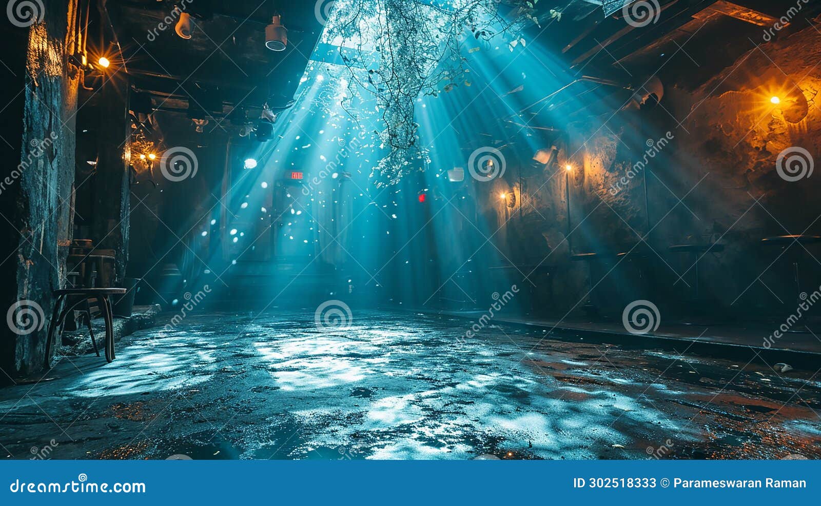 Spotlight stock illustration. Illustration of water - 302518333