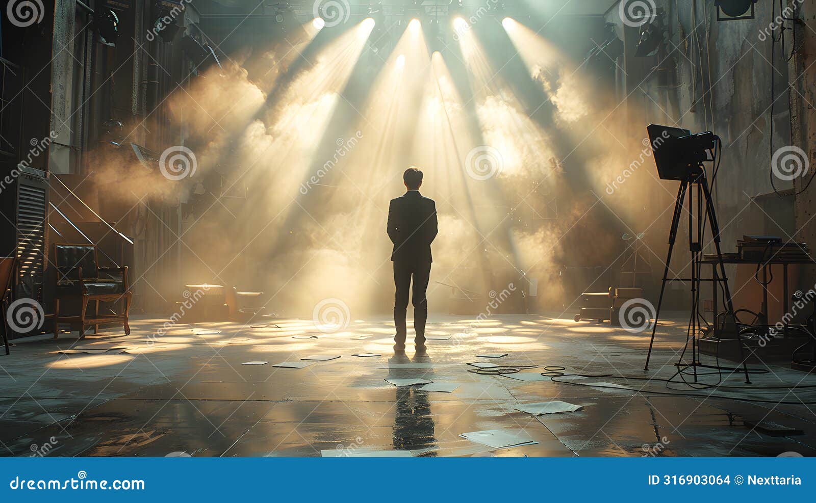 Spotlight Performance - Actor S Moment Stock Illustration ...