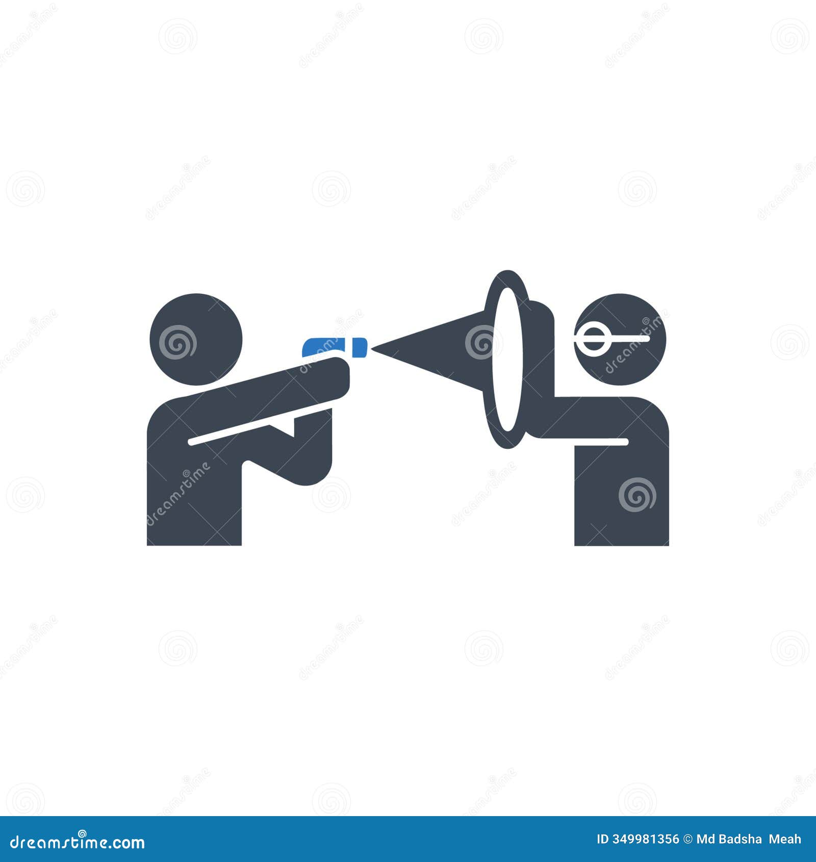 Spotlight on Person Discussion Icon Stock Illustration - Illustration ...
