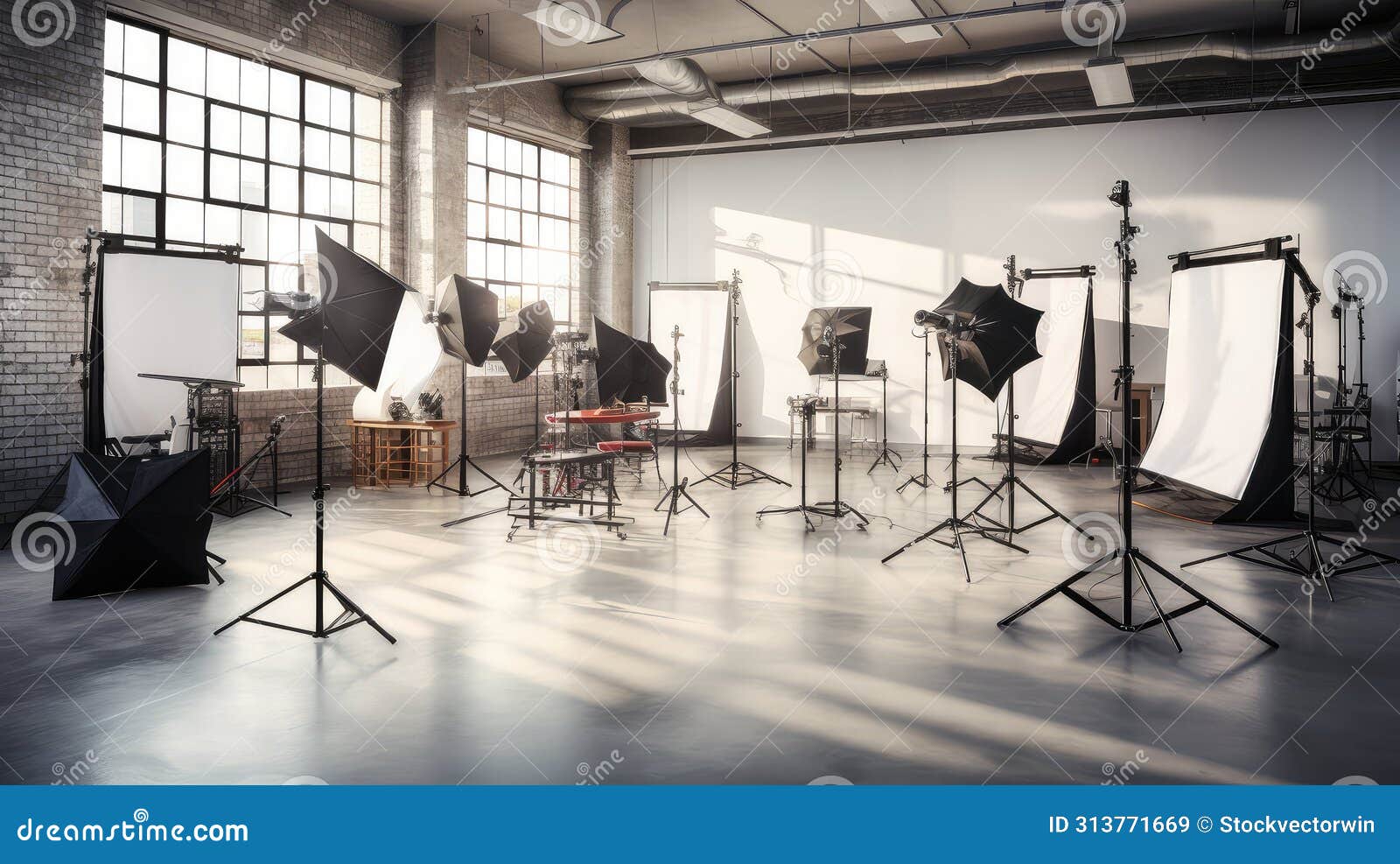 Spotlight Photography Studio Lights Stock Illustration - Illustration ...