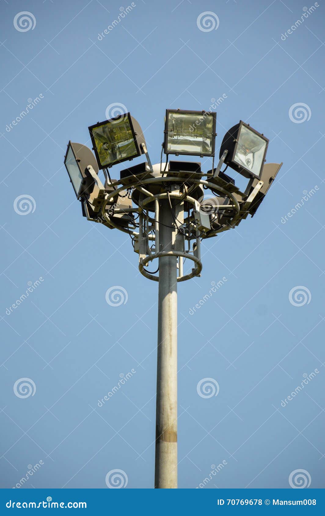 Spotlight post stock photo. Image of power, blue, lights - 70769678