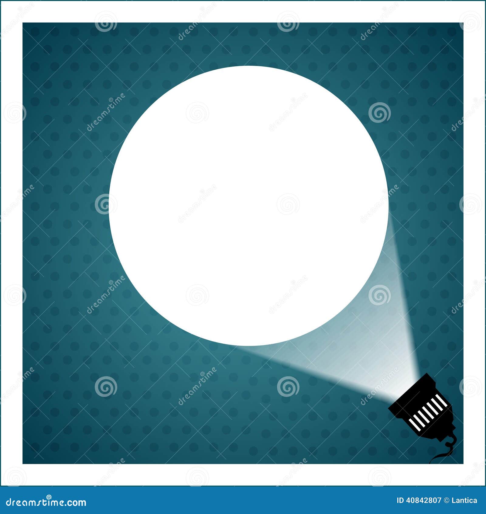 Spotlight Projecting To Blank Wall Stock Vector - Illustration of ...