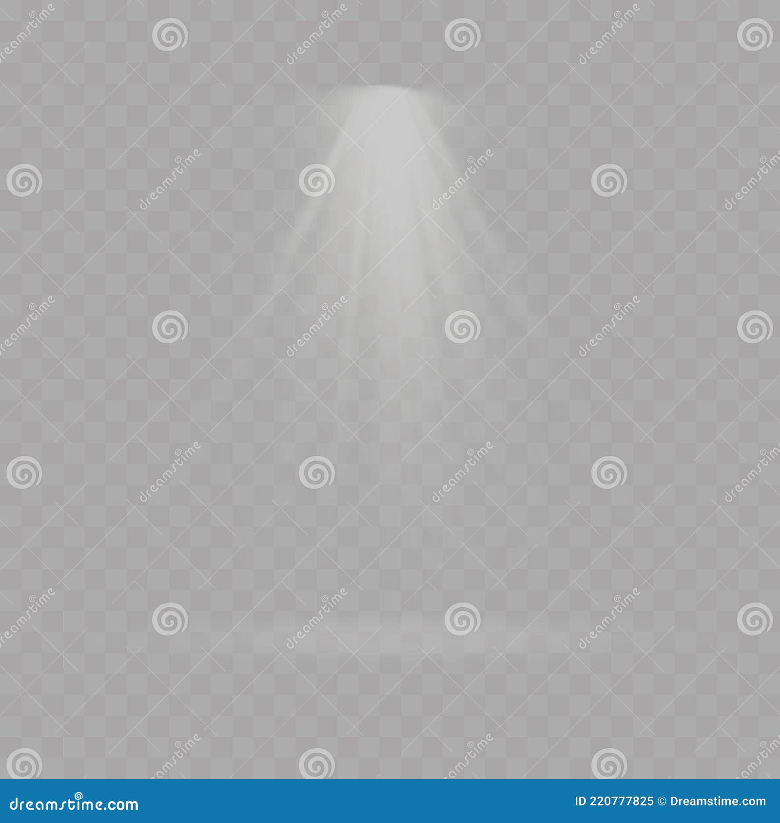 Spotlight Projector, Light Effect with White Rays. Stock Illustration ...