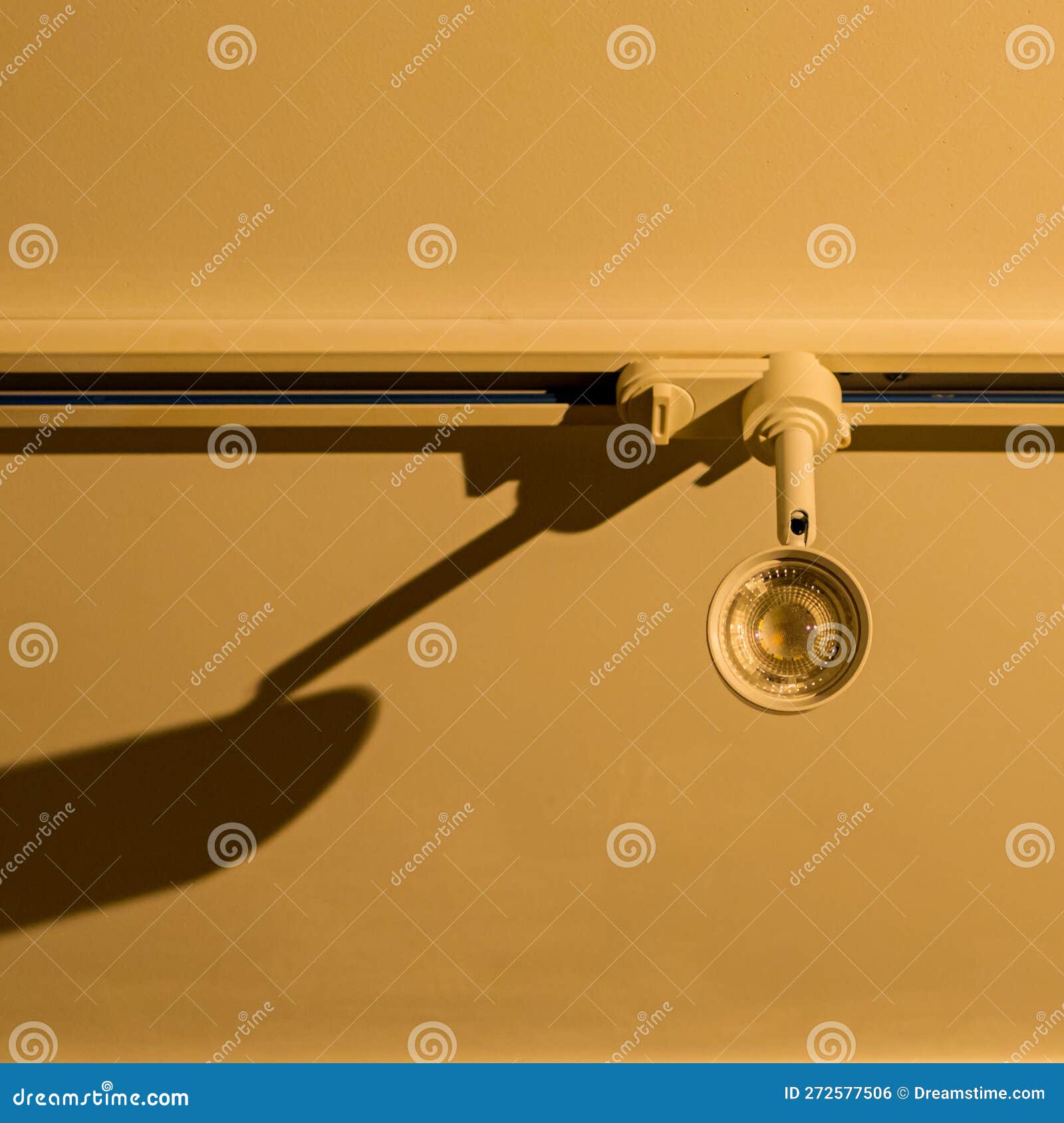 Spotlight Railing on Ceiling Wall. Stock Photo - Image of hanging, spot ...