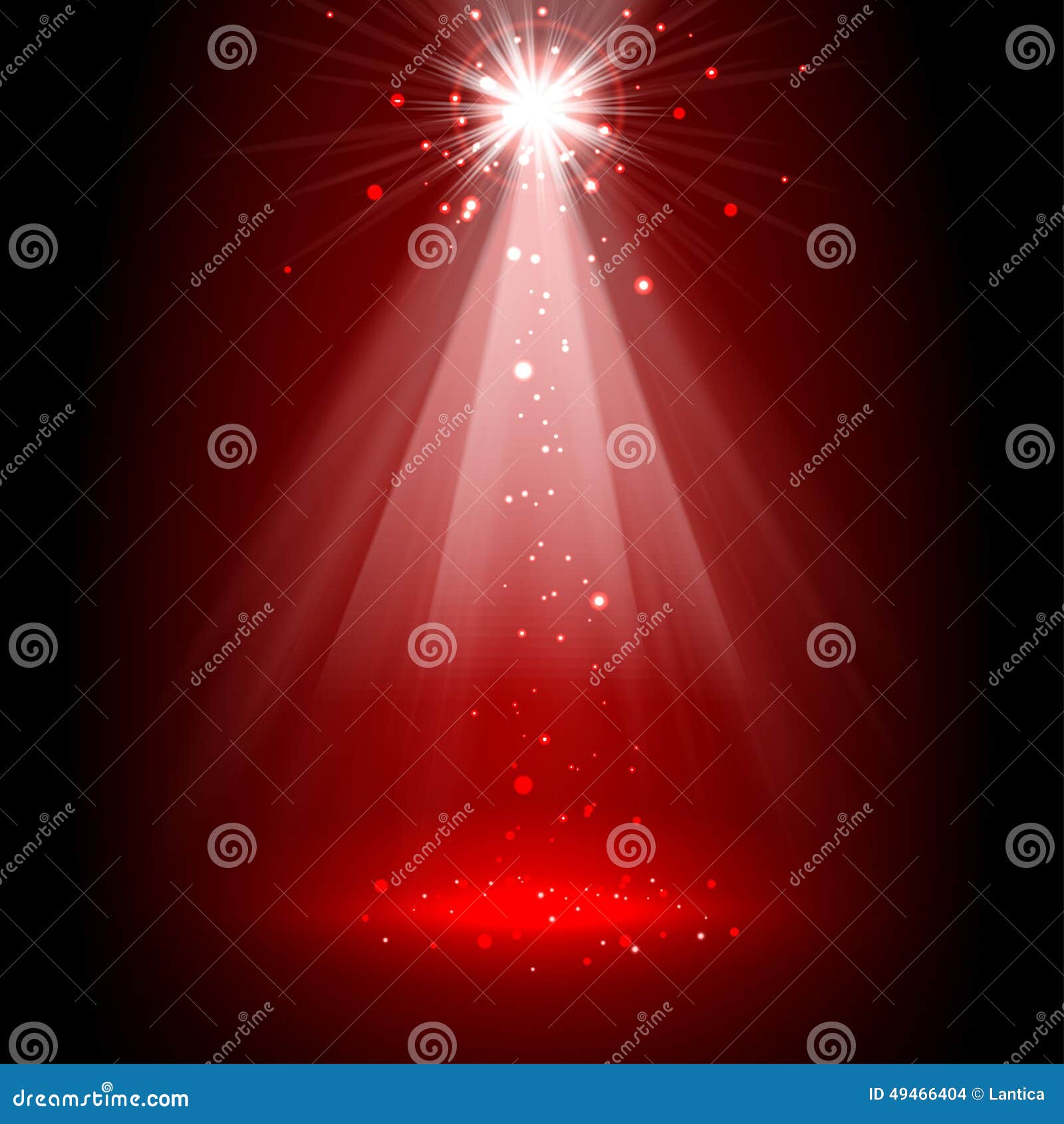 Spotlight red on stage stock vector. Illustration of colorful - 49466404