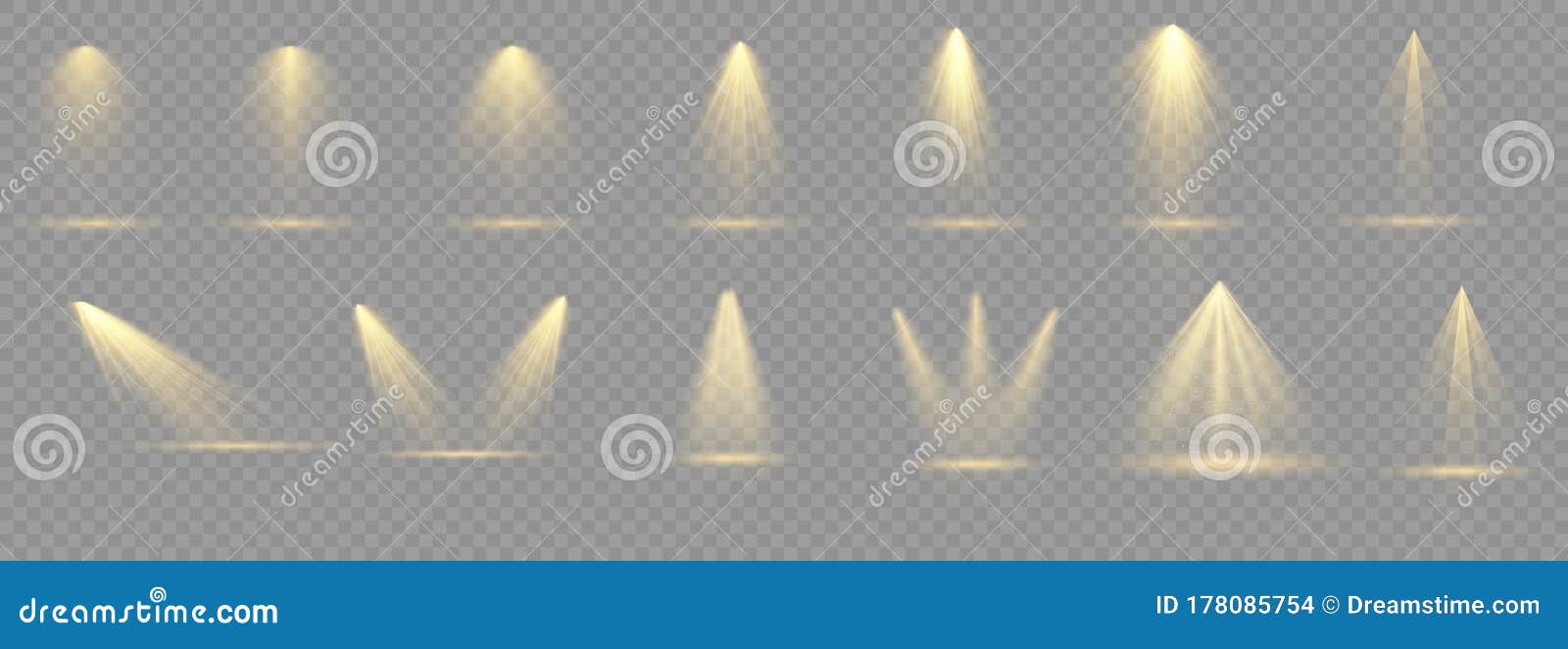 Set of Spotlight. stock vector. Illustration of decoration - 178085754