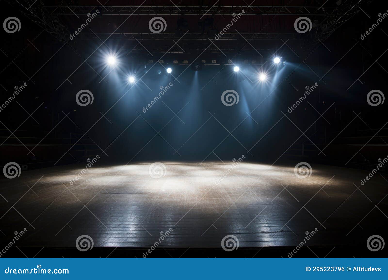 Spotlight Shining on Empty Dance Stage, Awaiting Performance Stock ...