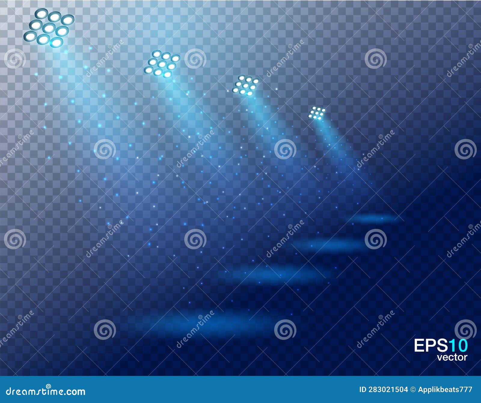 Spotlight with Shiny Light and Particles Stock Vector - Illustration of ...