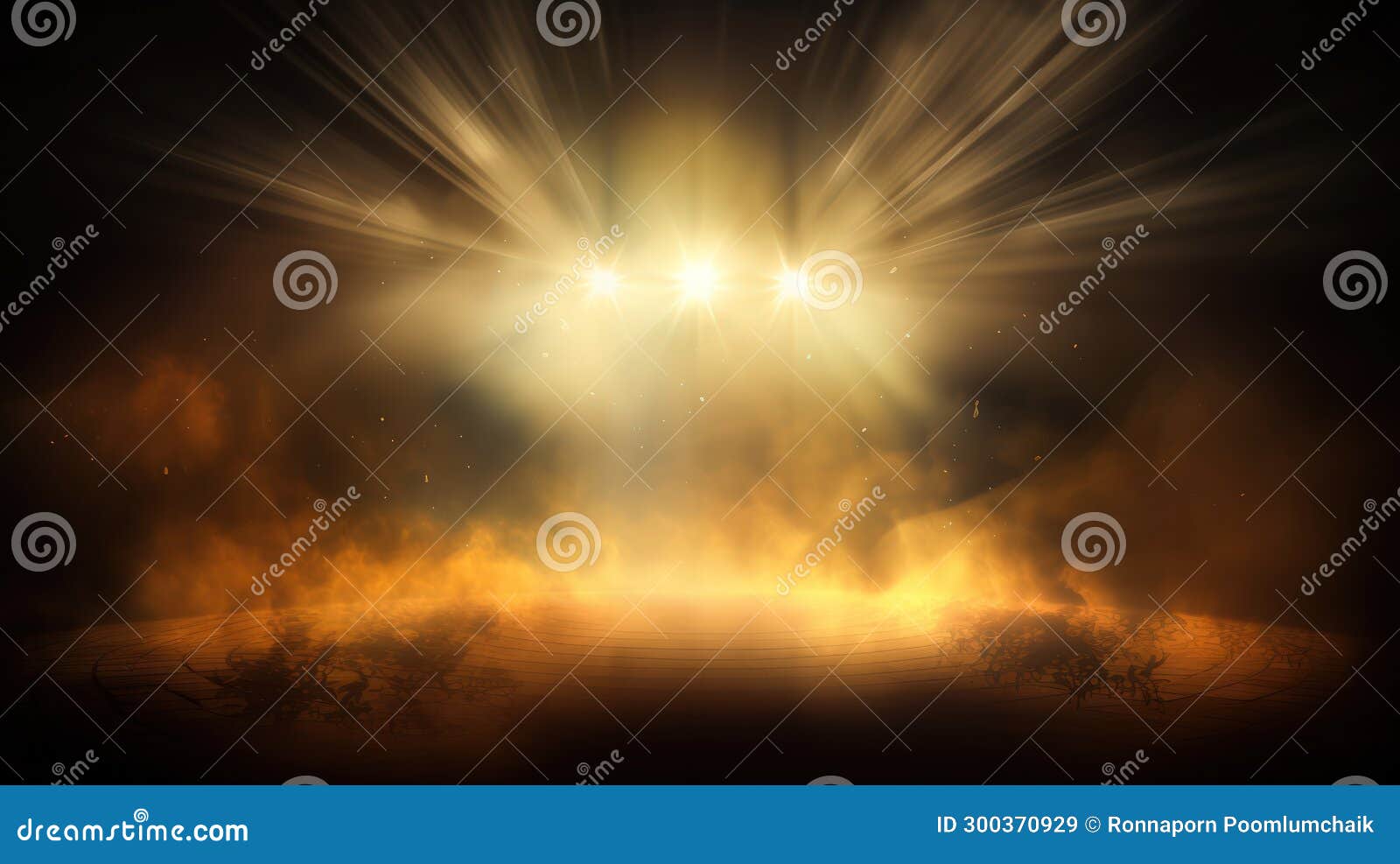 Spotlight with Shiny Light and Particles. Glow Backdrop Design of ...