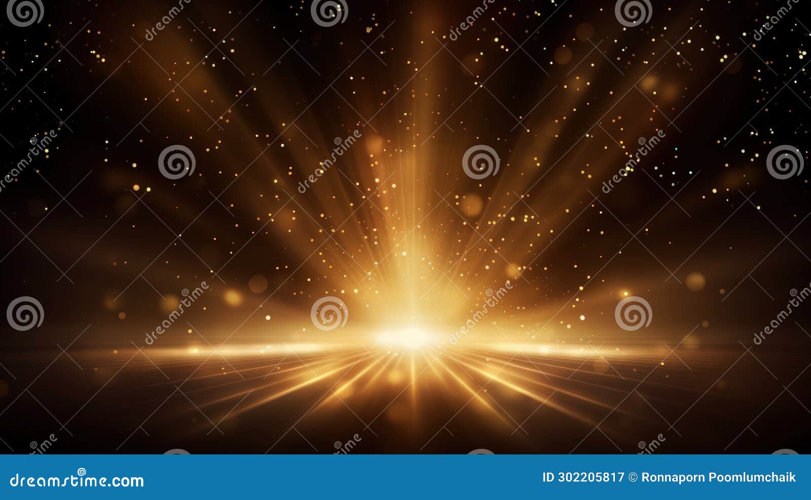 Spotlight with Shiny Light and Particles. Glow Backdrop Design of ...