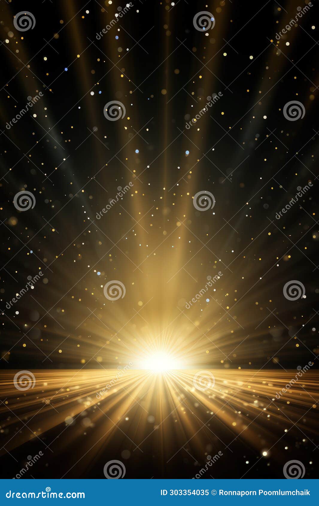 Spotlight with Shiny Light and Particles. Glow Backdrop Design of ...