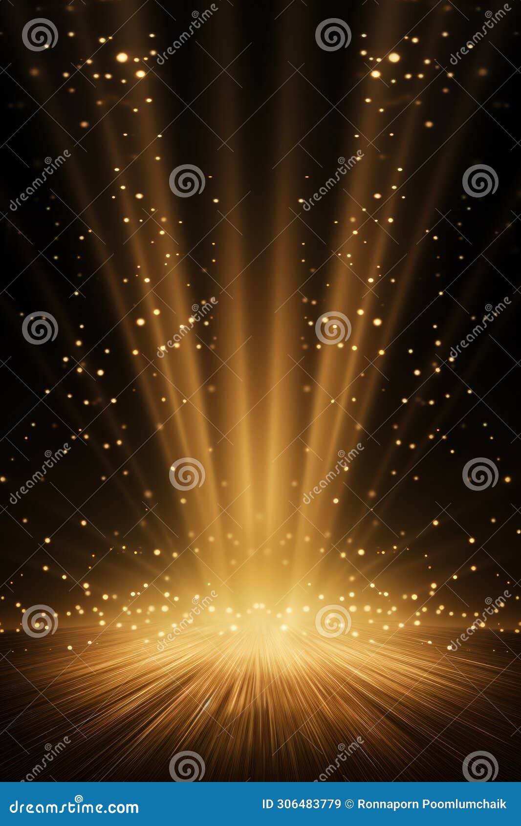 Spotlight with Shiny Light and Particles. Glow Backdrop Design of ...