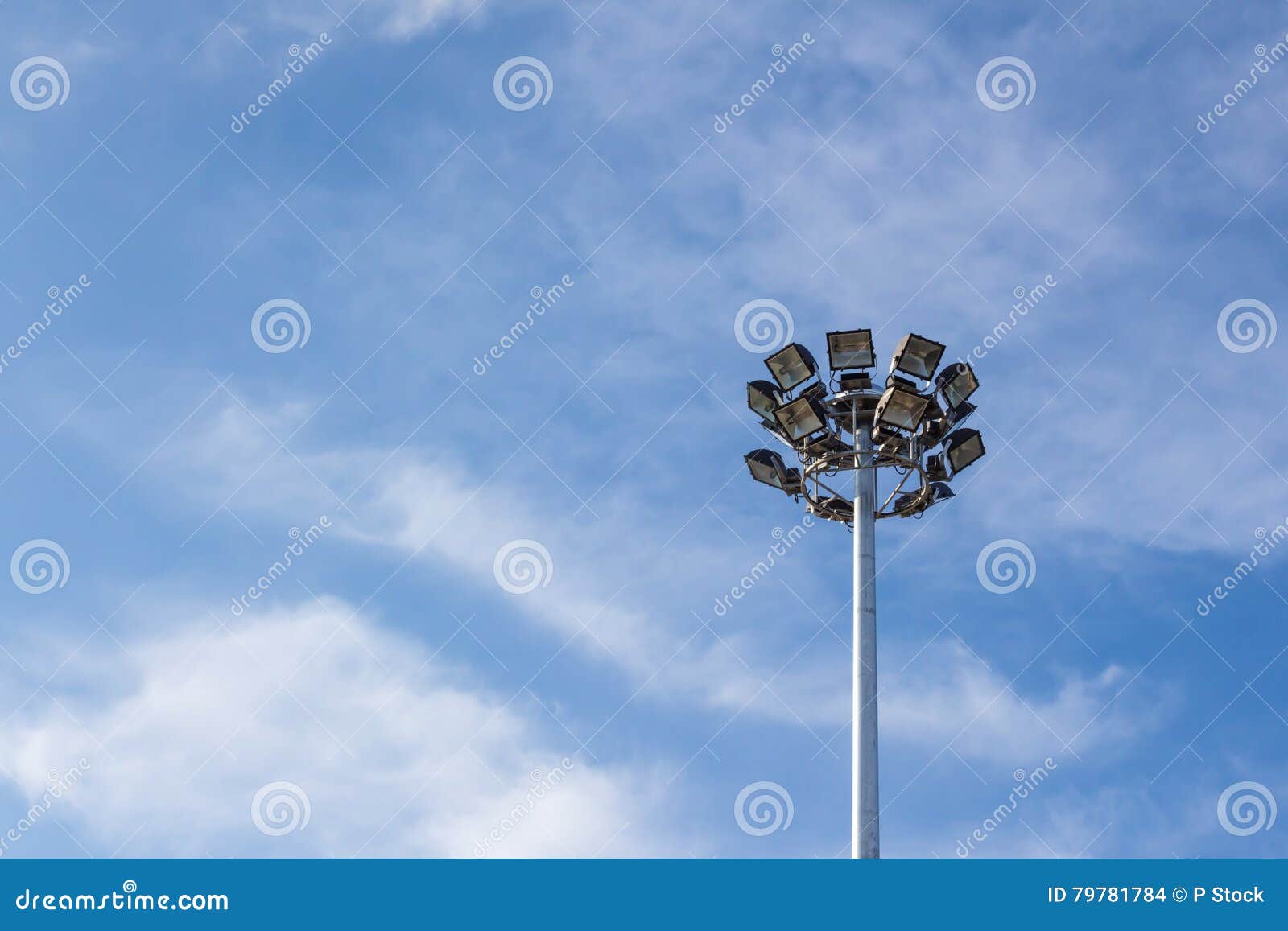 Spotlight and the sky. stock photo. Image of season, summer - 79781784