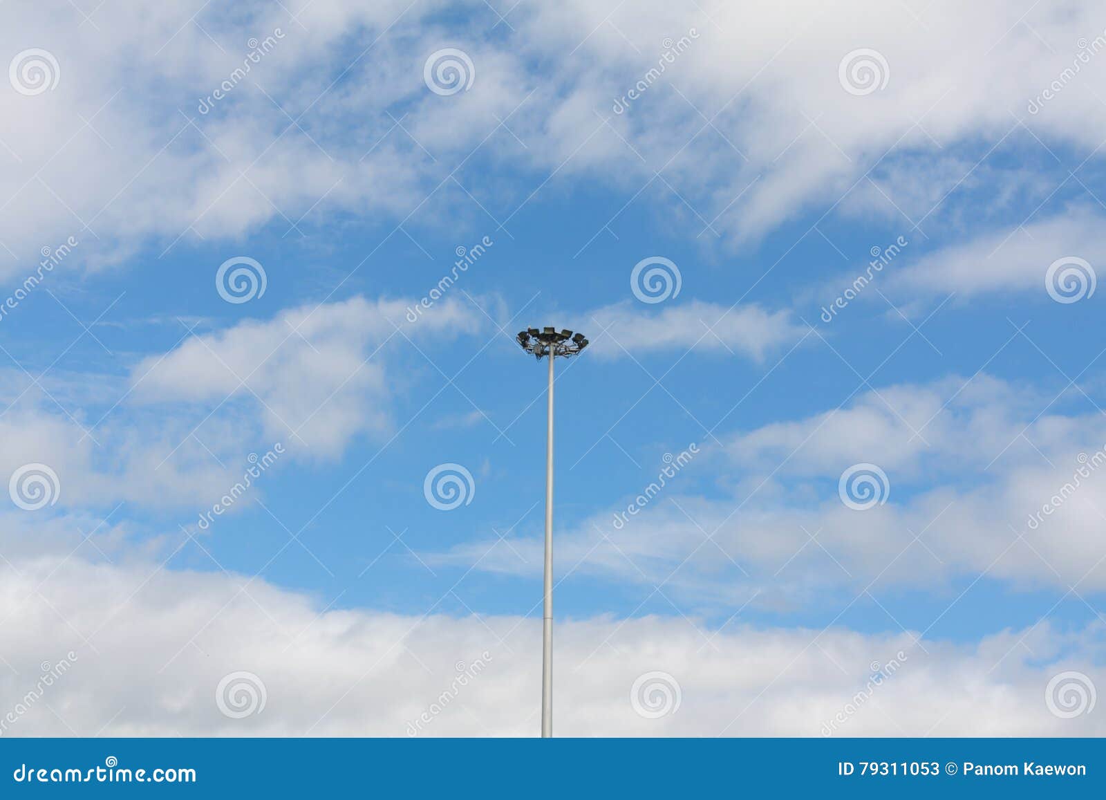 Spotlight with sky stock image. Image of construction - 79311053