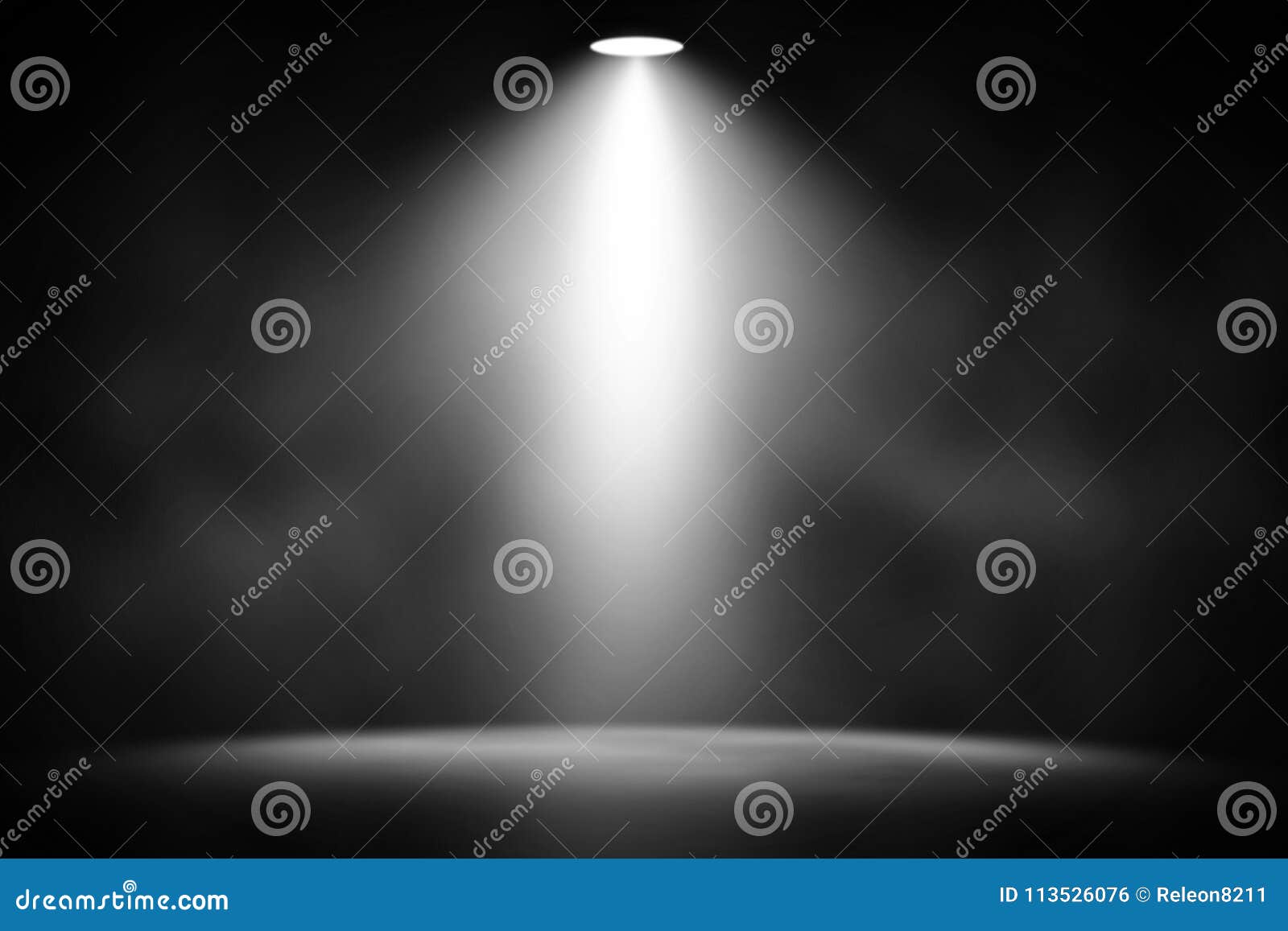 Spotlight Smoke With Reflection In Water. Mistery Fog Texture Overlays ...