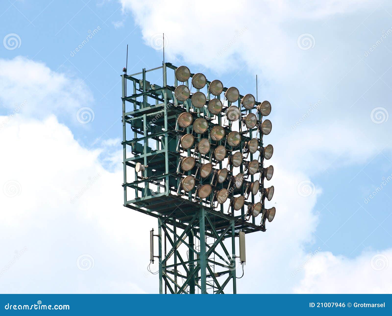 Spotlight on a Sport Stadium. Stock Photo - Image of lamp, bright: 21007946