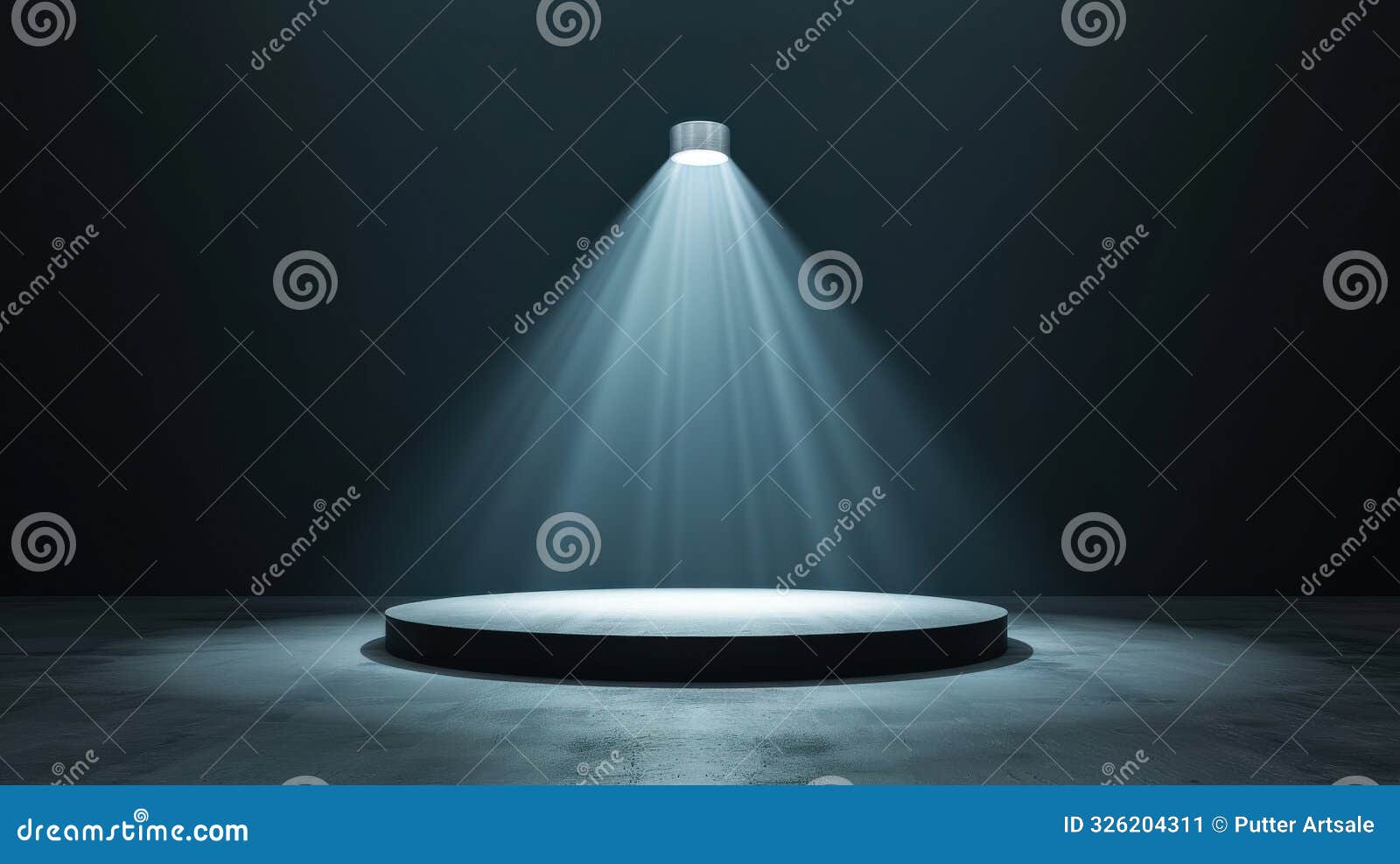 Spotlight Stage, Circular Platform Illuminated by Overhead Spotlight ...