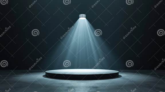 Spotlight Stage, Circular Platform Illuminated by Overhead Spotlight ...