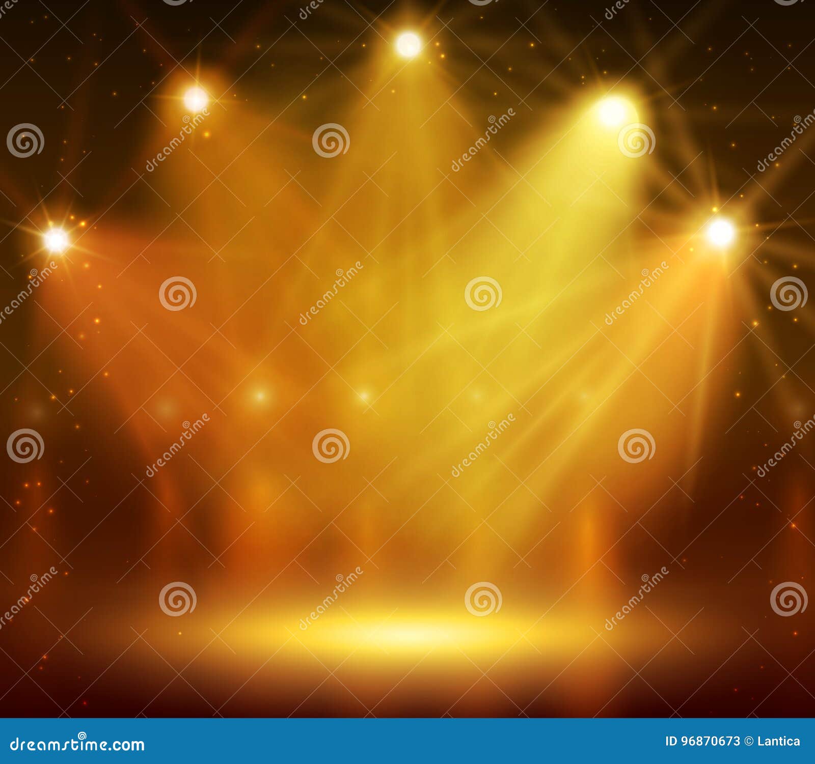 Spotlight on Stage for Your Design. Colorful Light Stock Vector ...