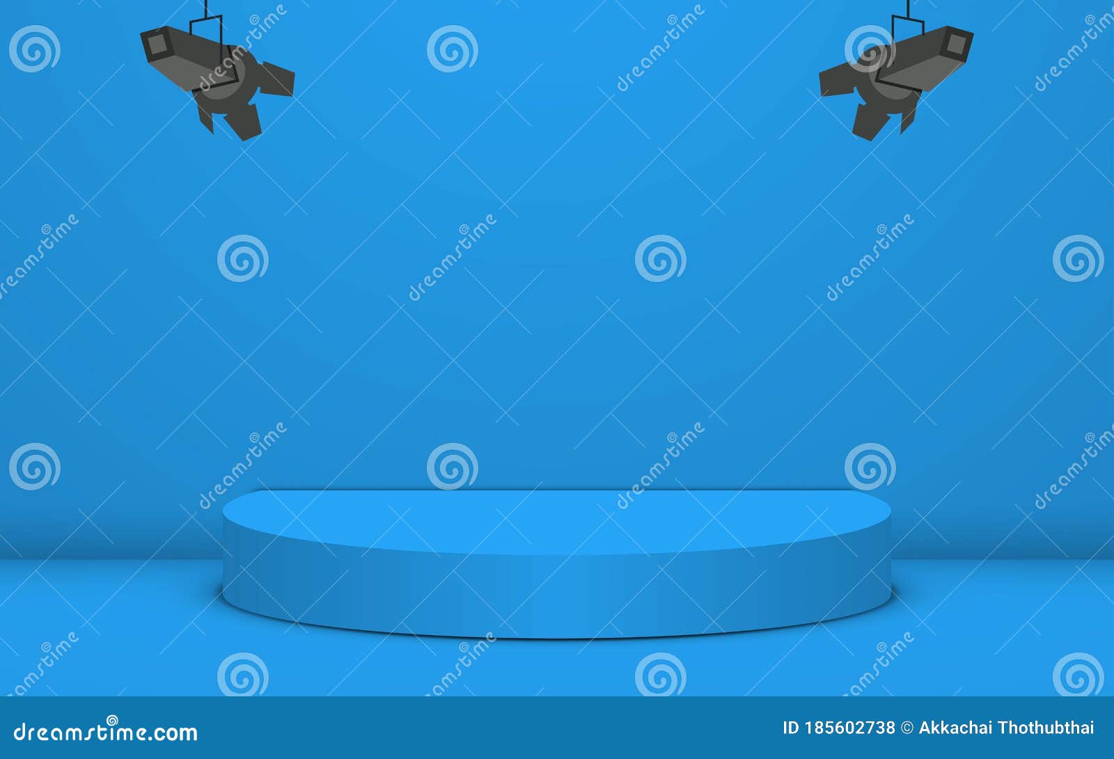 Spotlight in the Studio Room Stock Vector - Illustration of shiny ...