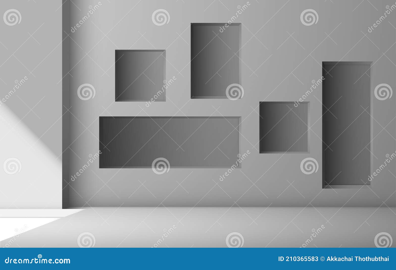Spotlight in the Studio Room Stock Vector - Illustration of empty ...