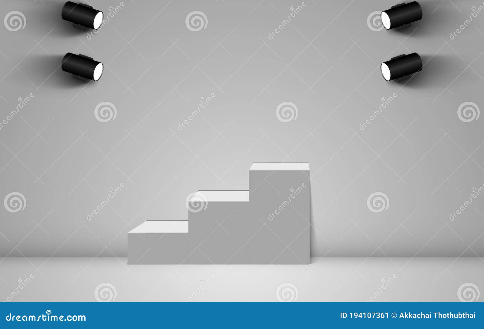 Spotlight in the Studio Room Stock Vector - Illustration of render ...