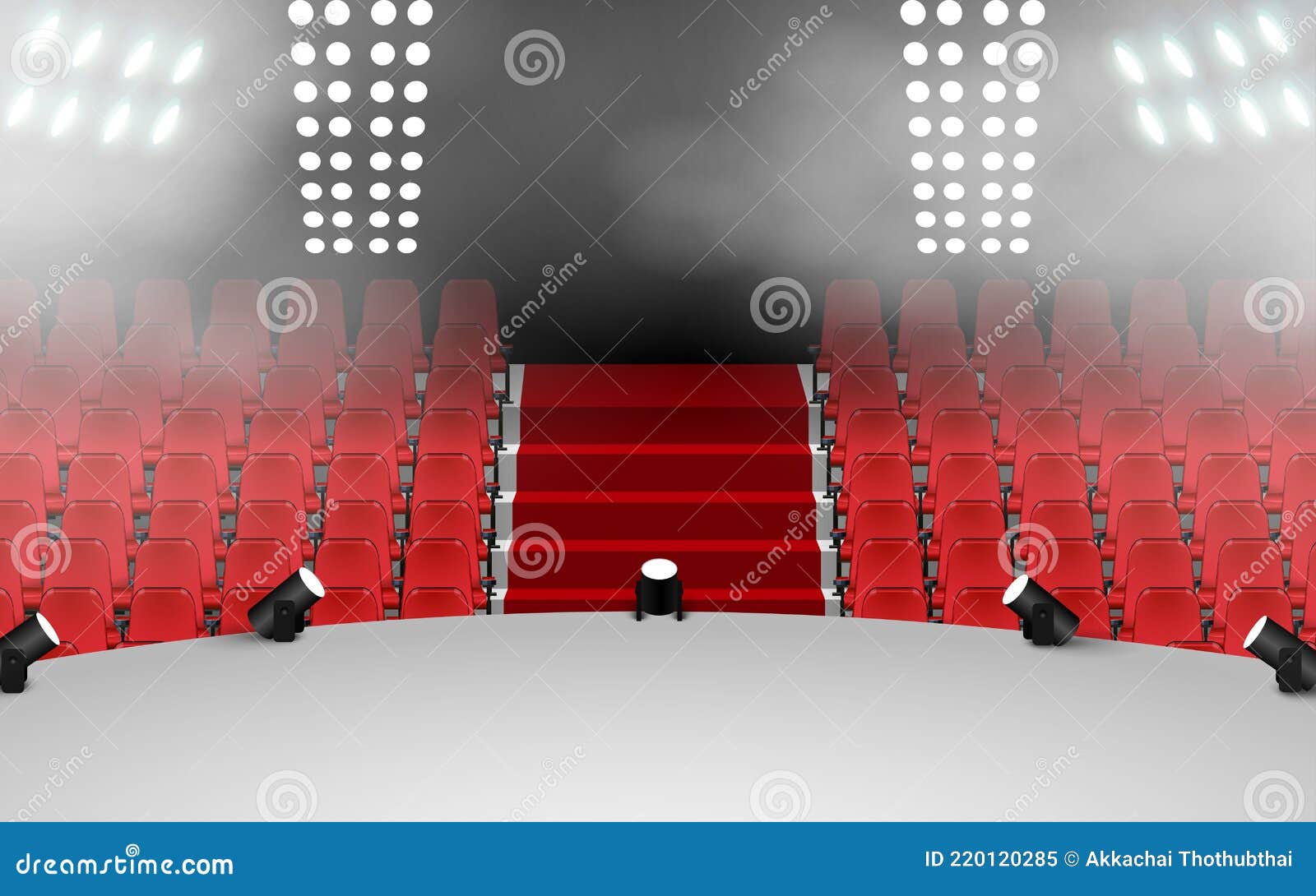 Spotlight in the Studio Room Stock Vector - Illustration of audience ...
