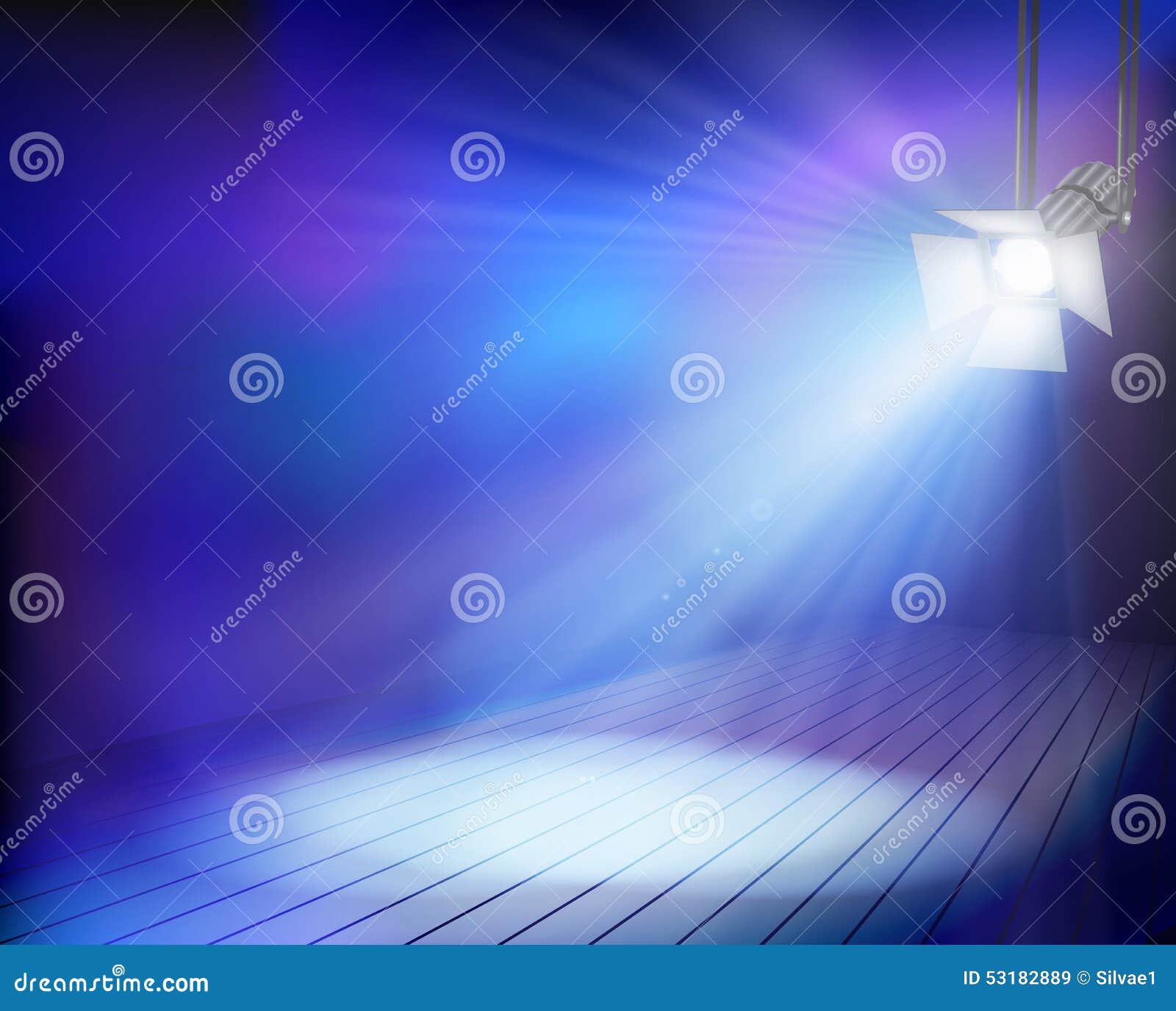 Spotlight in Theater. Vector Illustration. Stock Vector - Illustration ...