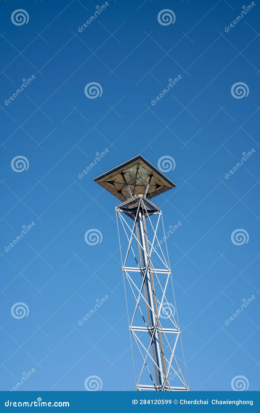 Spotlight tower stock image. Image of lantern, light - 284120599