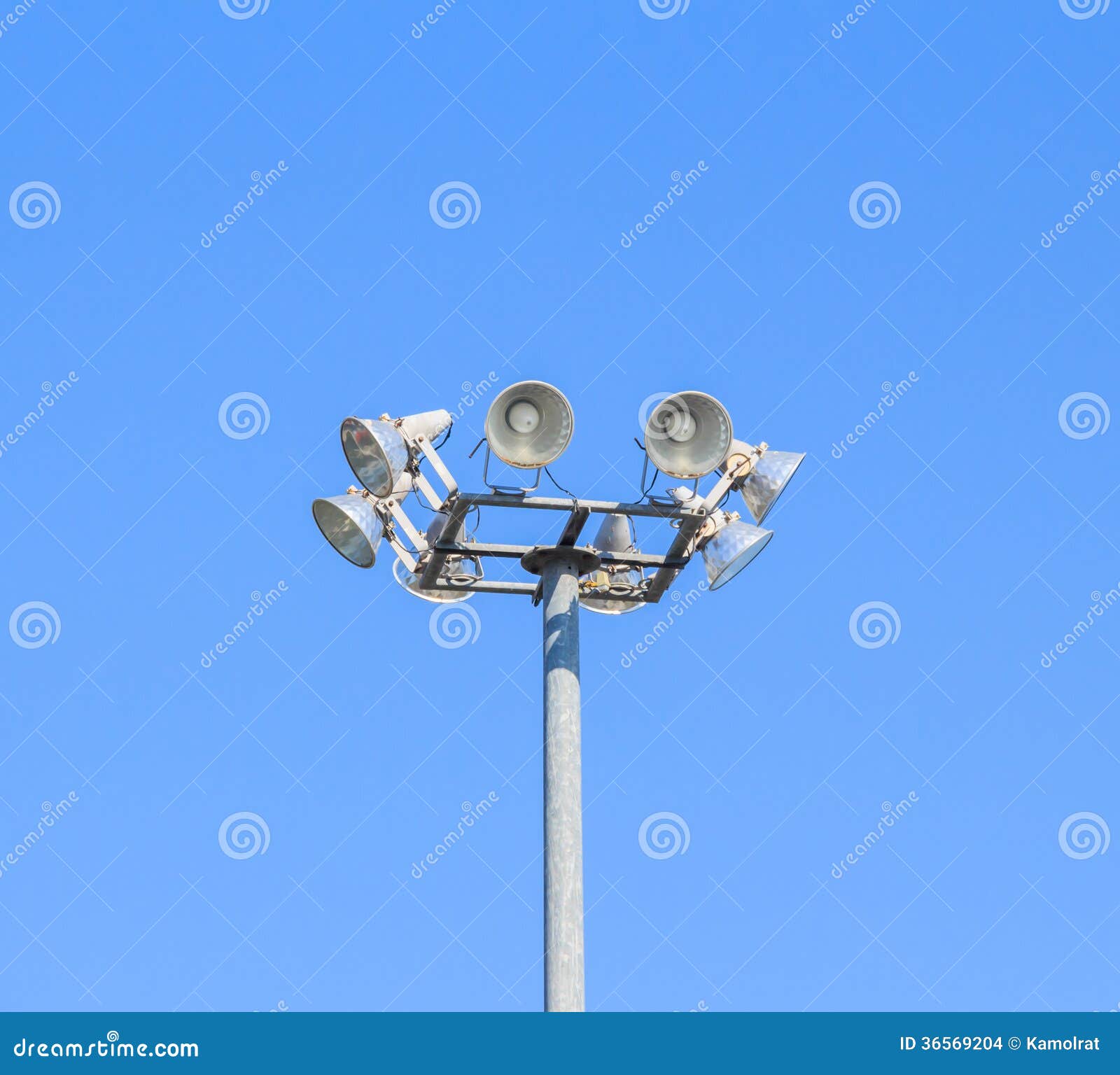 Spotlight tower stock photo. Image of pole, space, illumination - 36569204
