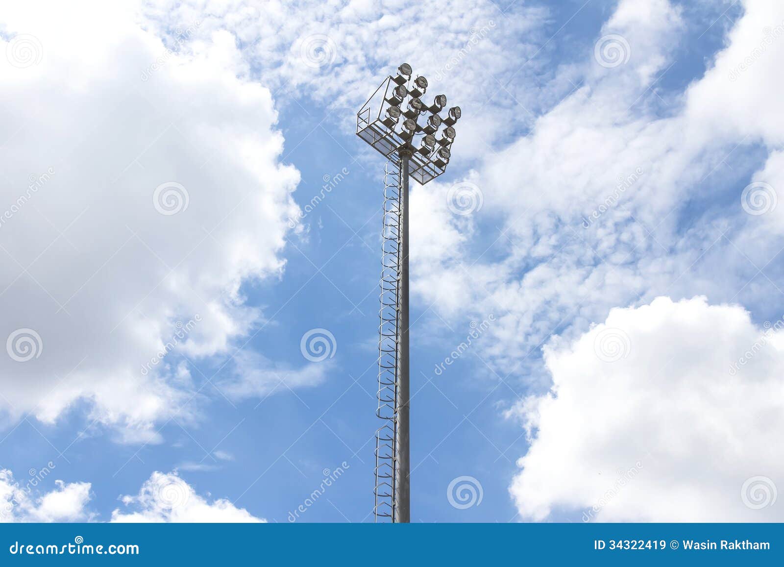 Spotlight Tower stock image. Image of blue, reflector - 34322419