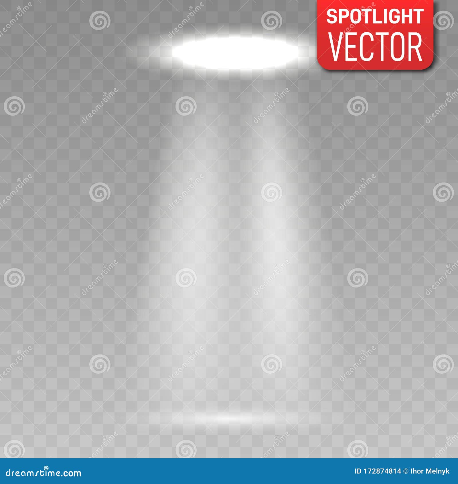 Stage Floodlight Outline Flat Color Icons With Quadrant Frames Cartoon ...