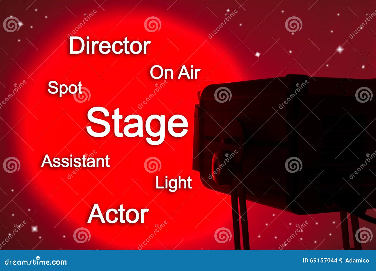 Spotlight and written stock illustration. Illustration of entertainment ...