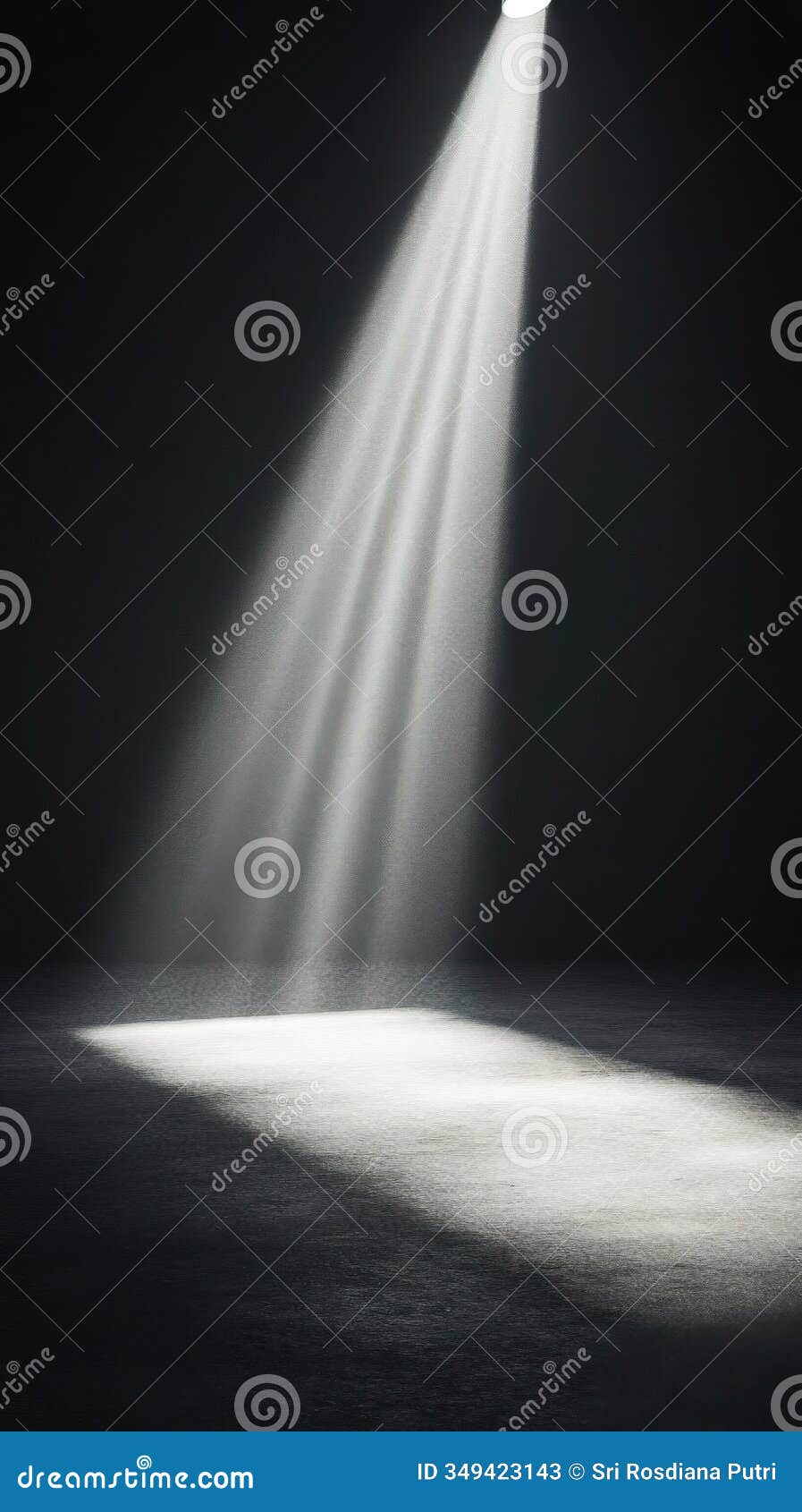 Spotlighting a Dark Room, a Dramatic Light Beam Stock Illustration ...