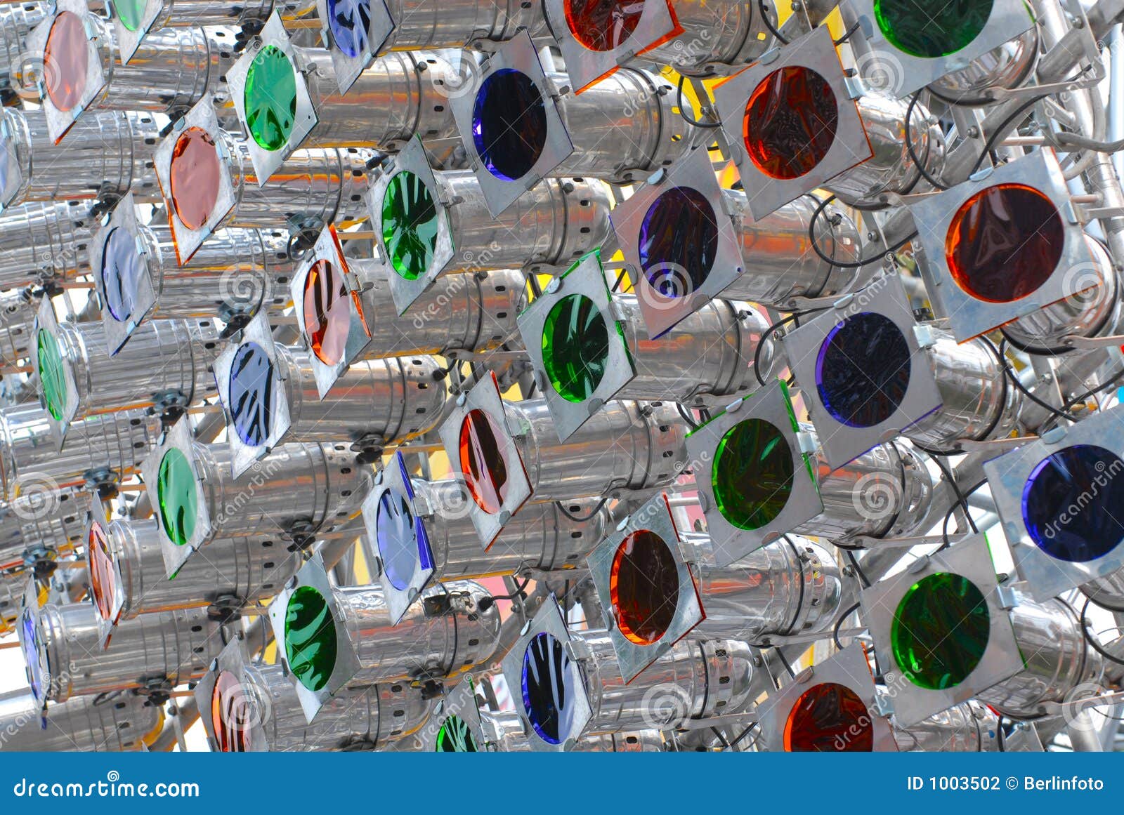 Spotlights stock photo. Image of objects, outdoors, installation - 1003502