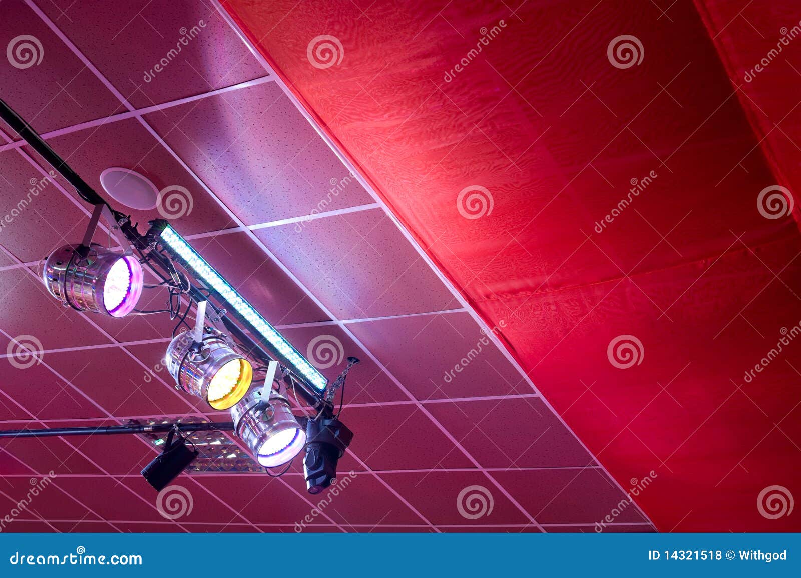 Spotlights stock photo. Image of performance, coloured - 14321518