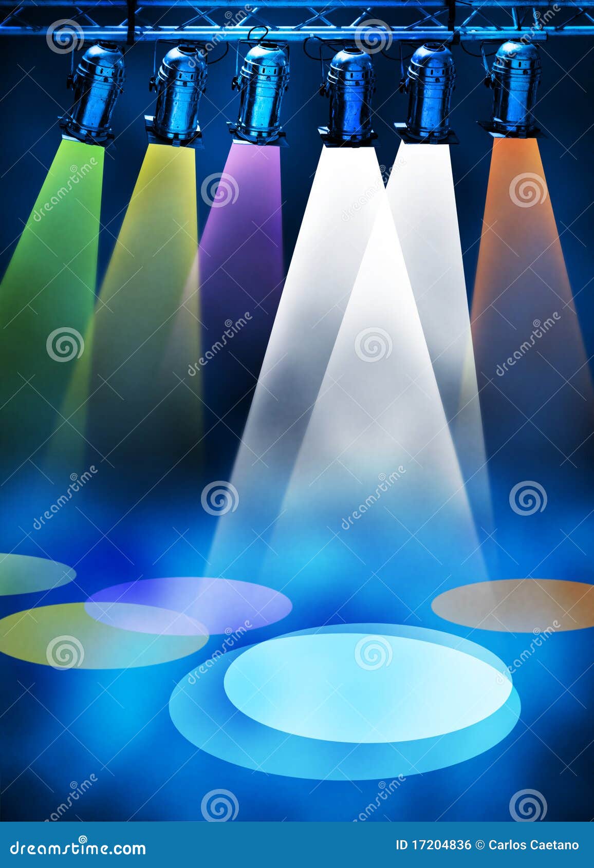 Spotlights stock illustration. Illustration of color - 17204836