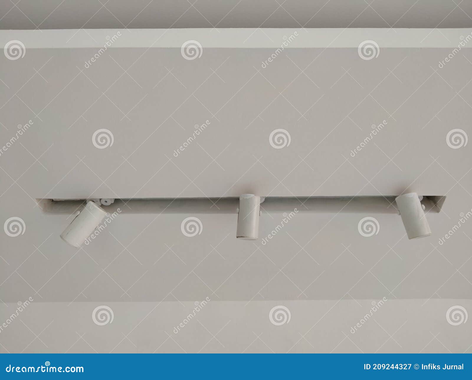 Spotlights above the room stock image. Image of room - 209244327